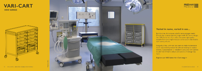 FW3200 Enclosed Vari - Cart - White Door | Freeway Medical